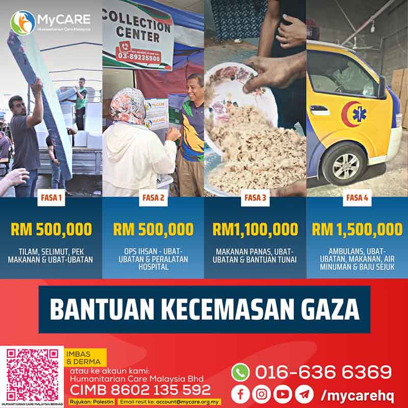 Rangkuman Bantuan Kecemasan Gaza (setakat 30 November 2023) - MyCARE